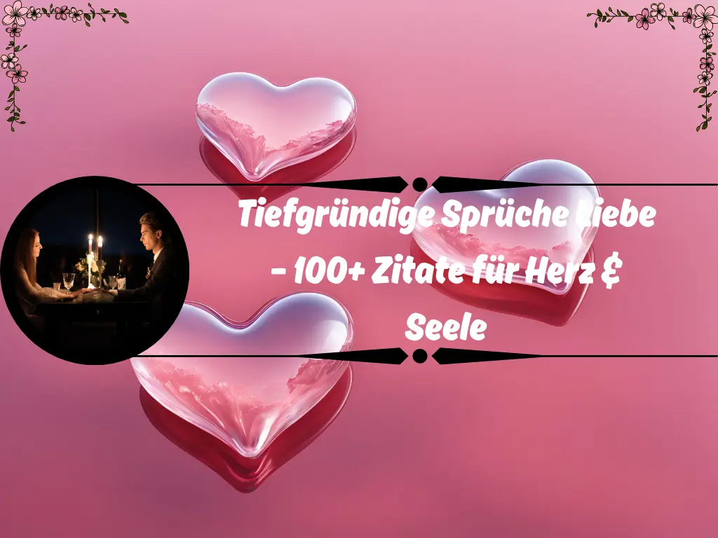 Tiefgründige Sprüche Liebe – 100+ Zitate für Herz & Seele